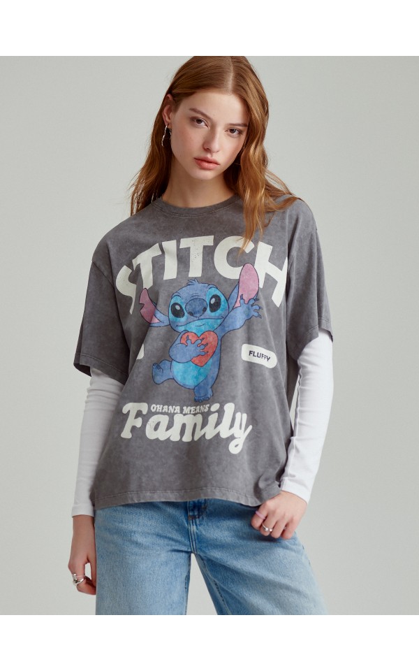 Majica Lilo & Stitch Boja tamno sivo - HOUSE - 119AE-90X