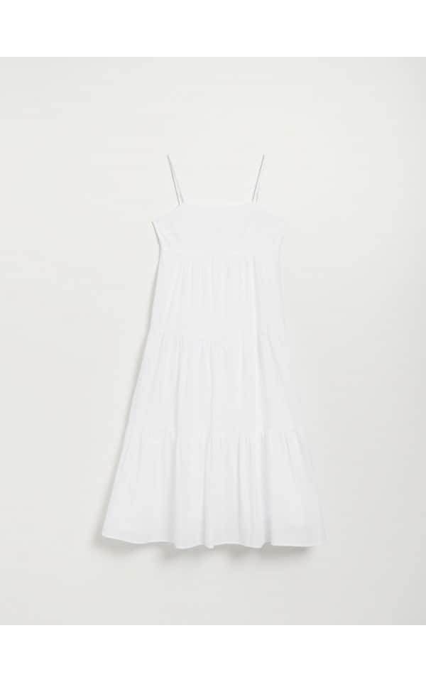 Duga haljina Boja bijelo - HOUSE - 5603M-00X