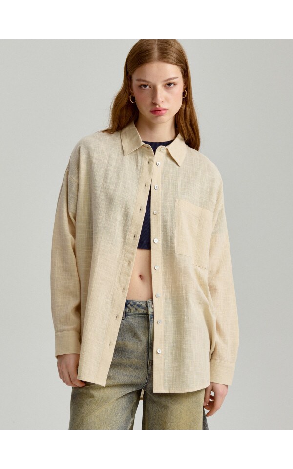 Pamučna Košulja Boja bež - HOUSE - 565AG-08X