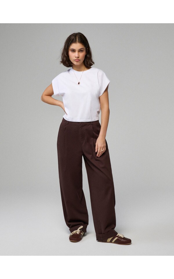Baggy pantalone Boja ramno smeđe - HOUSE - 683GB-89X