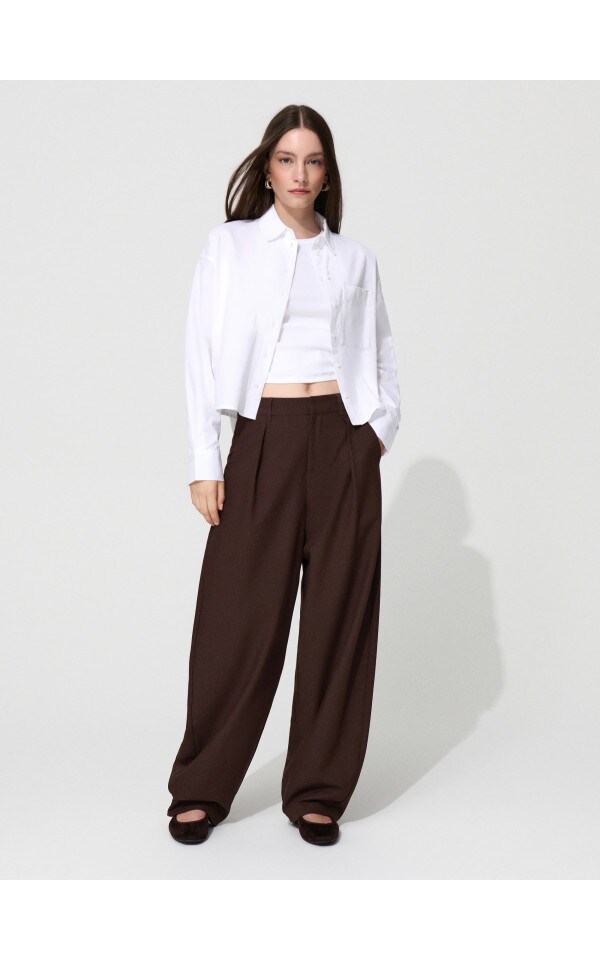 Baggy pantalone Boja ramno smeđe - HOUSE - 696GB-89X