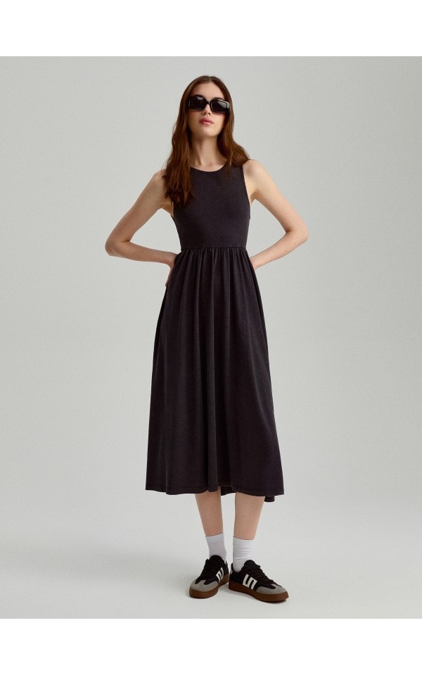 Midi šaty Barva tmavošedý - HOUSE - 386AK-90X