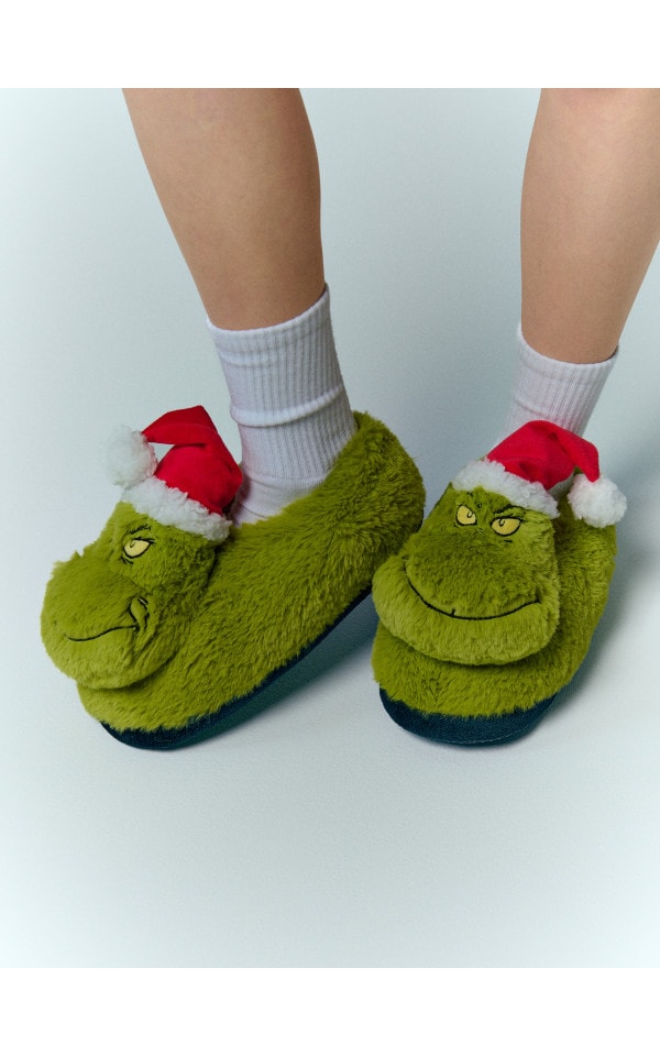 Papuče z umělé kožešiny Grinch Barva žluto zelená - HOUSE - 439HB-71X
