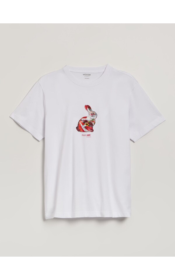 Vánoční tričko Barva bílý - HOUSE - 957DW-00X
