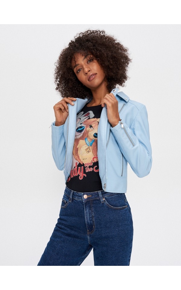 Koženková bunda v motorkářském stylu, HOUSE, XD766-05X