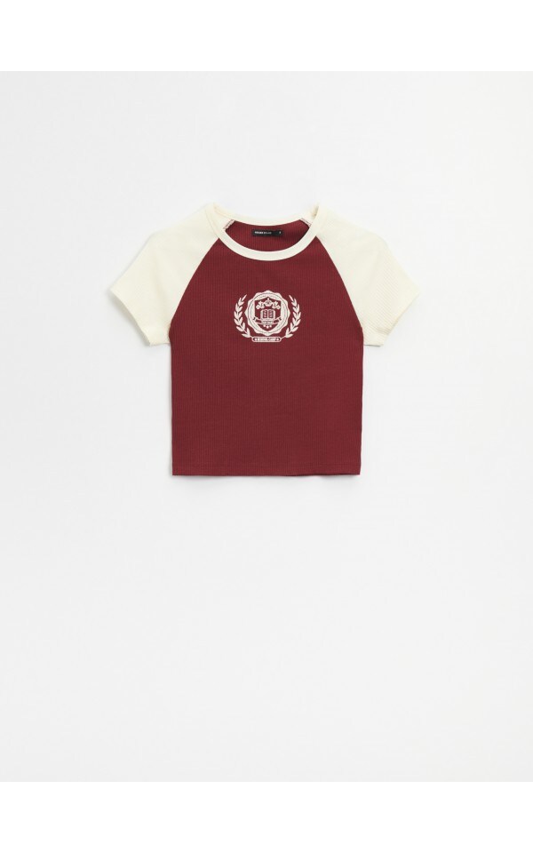 T-Shirt im Slim-Fit Farbe mahagoni - HOUSE - 0517Q-93X