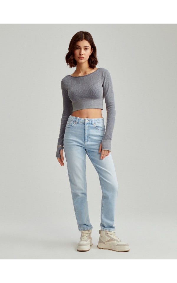 Jeans im Mom-Slim-Fit Farbe blau - HOUSE - 8286Z-50J