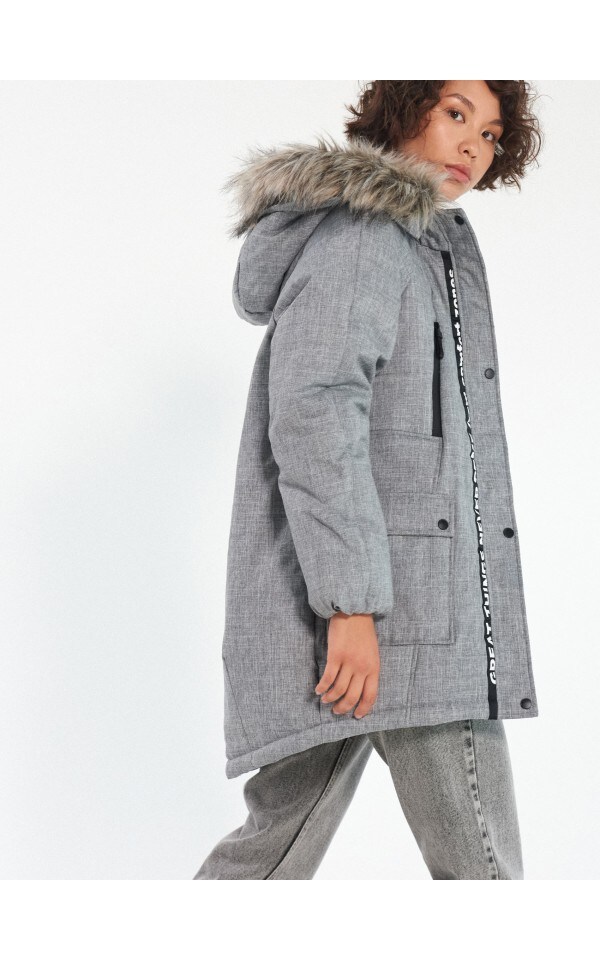 Cocoon jacket Farbe light grey - HOUSE - ZH679-09M