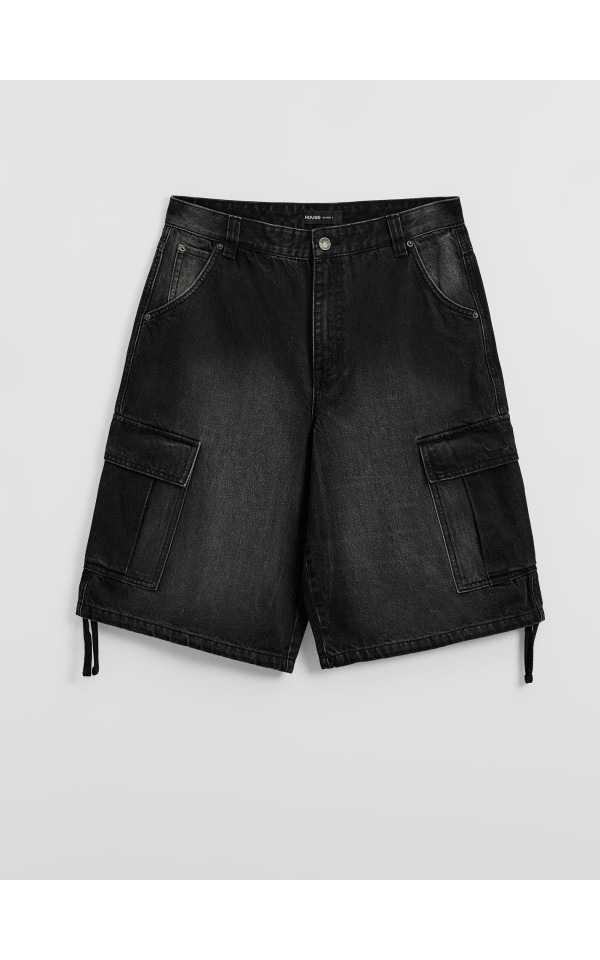 Pantalón corto vaquero Color negro - HOUSE - 152HE-99J