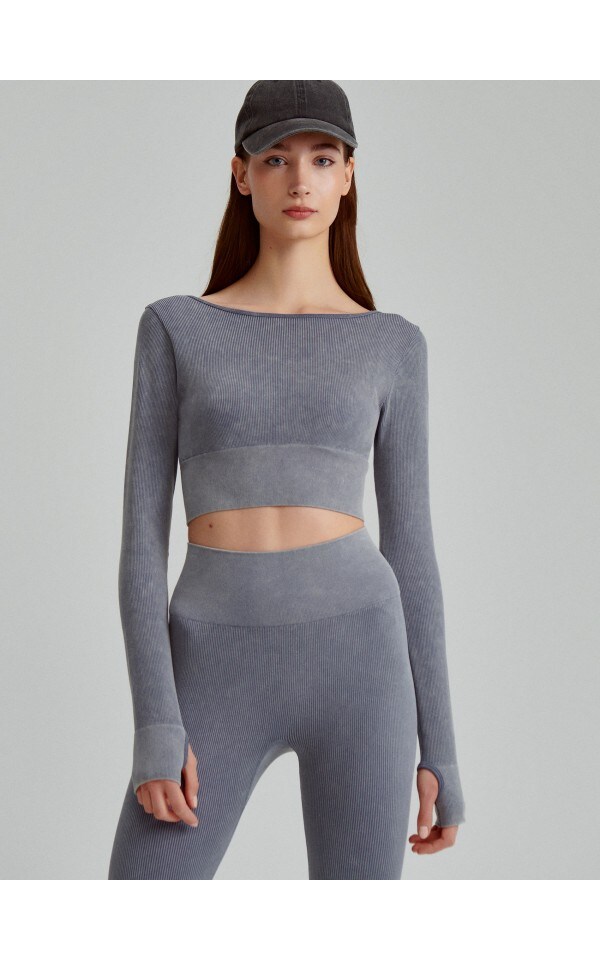 Top corto Color gris claro - HOUSE - 266AF-09X