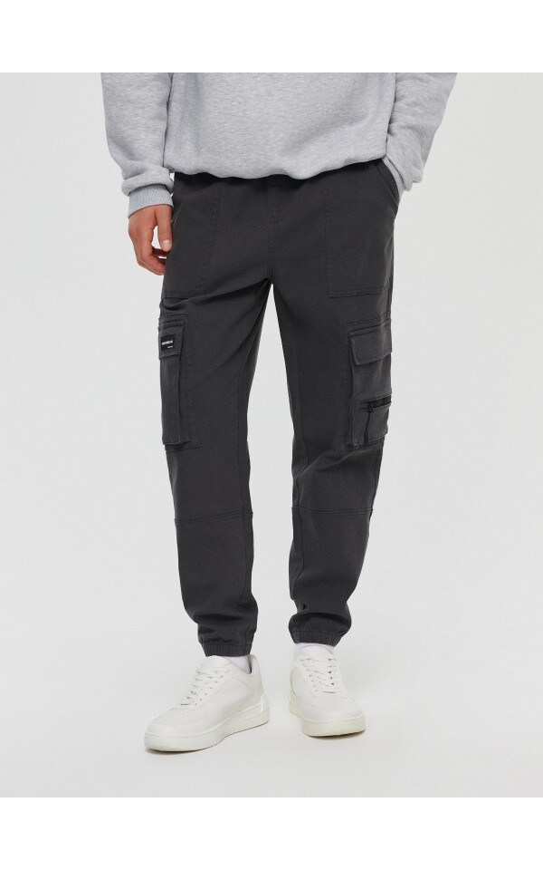 Jogger hlače s cargo džepovima Boja tamno siva - HOUSE - 6098W-90X