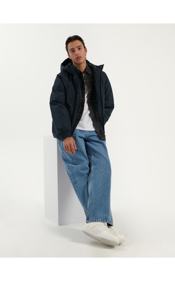 Sportska jakna s kapuljačom Boja mornarsko plava - HOUSE - 8246N-59X