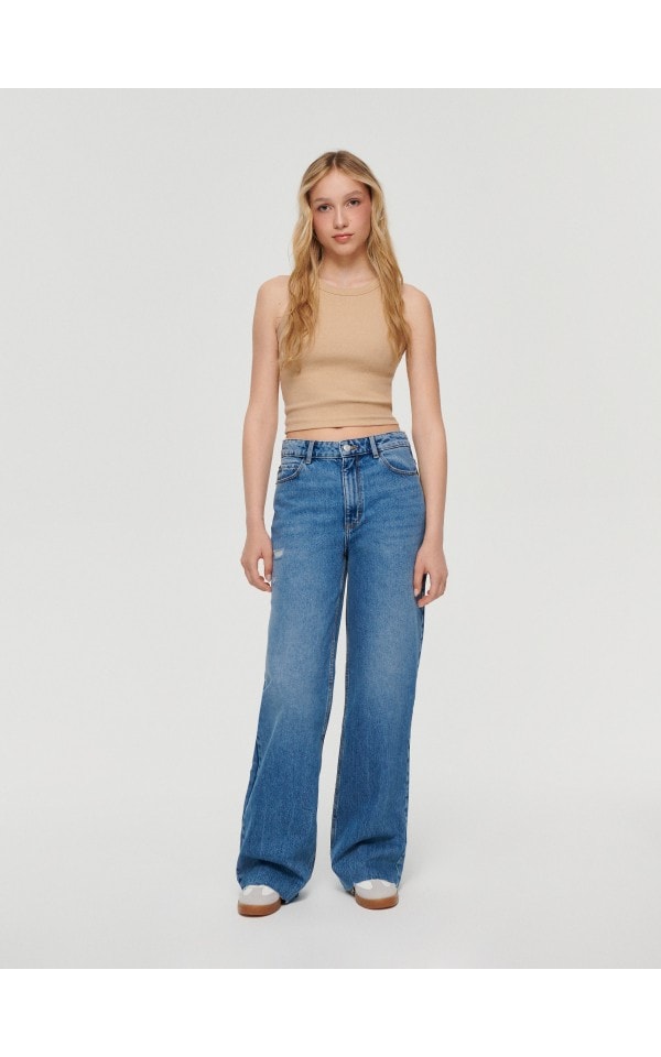 Straight džinsai Spalva Indigo - HOUSE - 5701W-57J