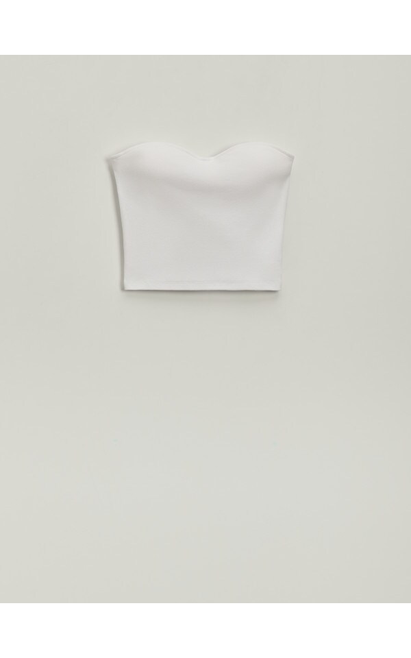 Tops Bandeau Krāsa balts - HOUSE - 542FC-00X