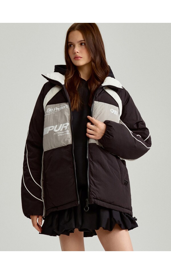 Kurtka puffer oversize z motywami ACUBI - HOUSE - 058CX-MLC