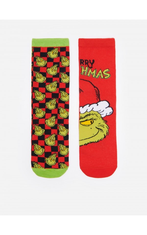 Świąteczne skarpetki 2-pak Grinch, HOUSE, 0638R-MLC