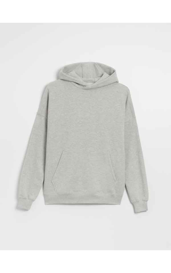 Jasnoszara bluza z kapturem - HOUSE - 6579W-85M