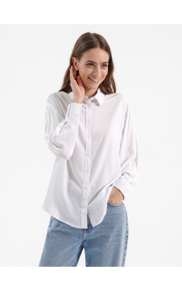Gładka koszula loose fit - HOUSE - 8465M-00X