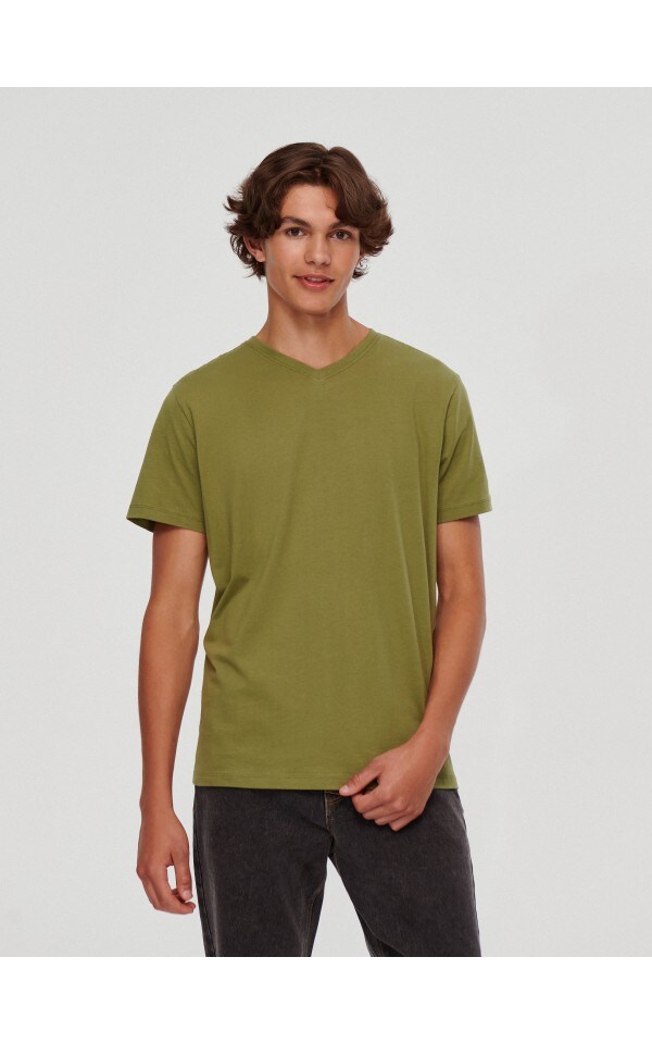 Tricou basic uni Culoare olive - HOUSE - 0232X-91X