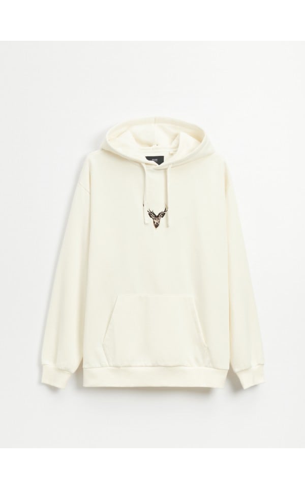 Hanorac oversized Culoare cremă - HOUSE - 0720R-01X