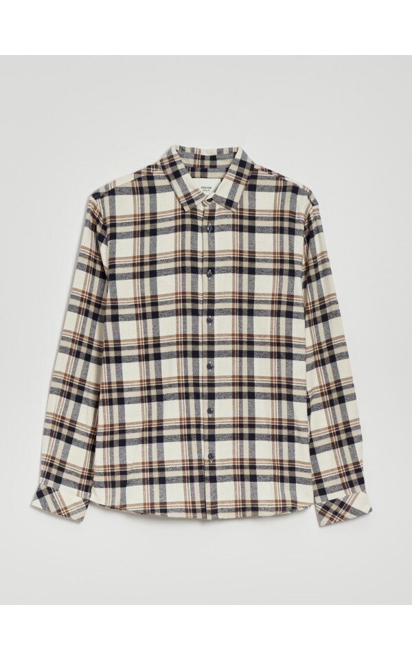 Cămașă ecosez Culoare bej - HOUSE - 113BY-80X