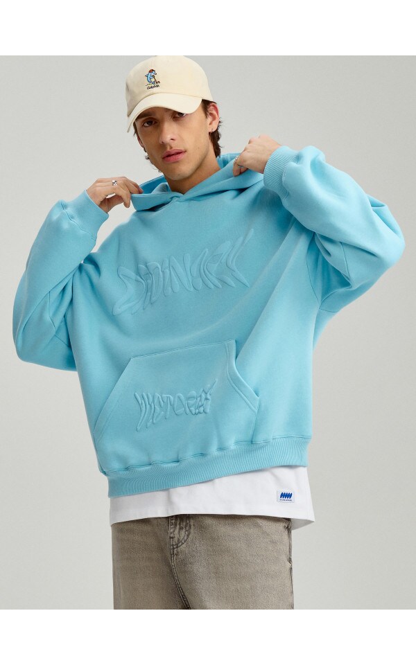 Hanorac oversized Culoare albastru pal - HOUSE - 188ES-05X