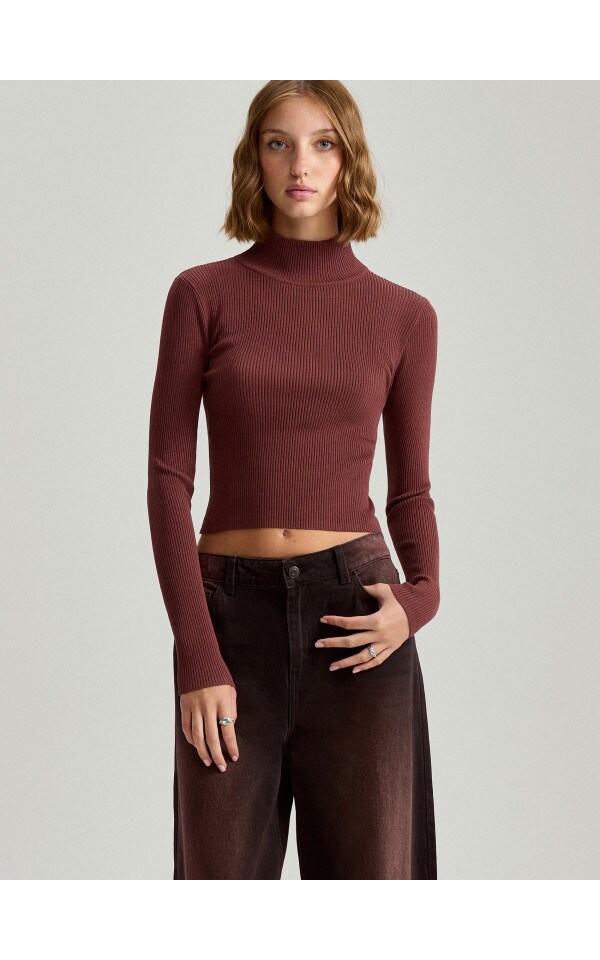 Pulover cu guler rulat Culoare castaniu - HOUSE - 332CL-83X