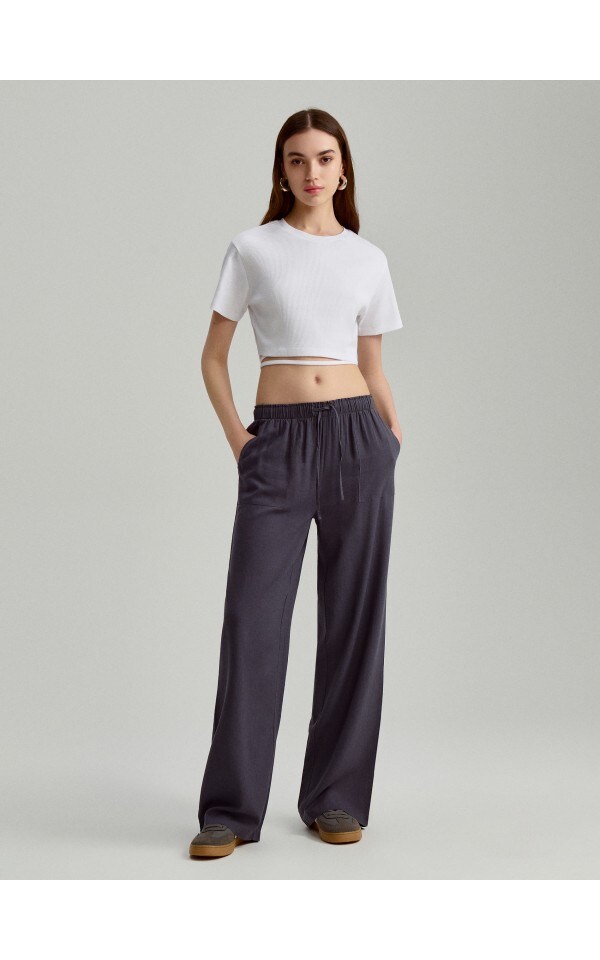 Pantaloni straight Culoare grafit - HOUSE - 497AA-99X