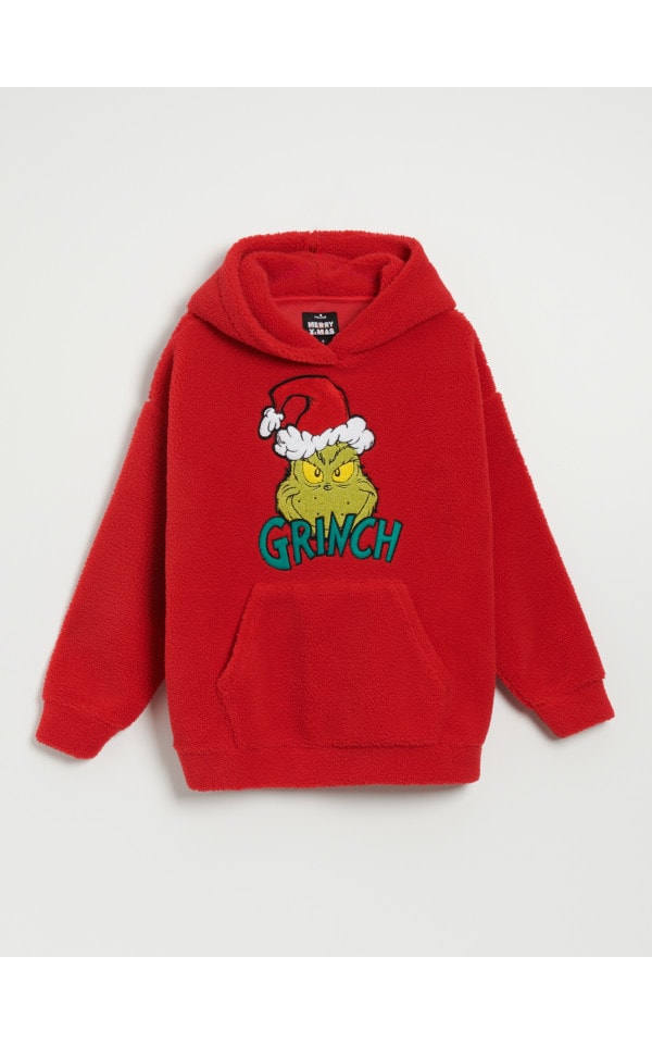 Hanorac Grinch Culoare roșu - HOUSE - 5150Y-33X