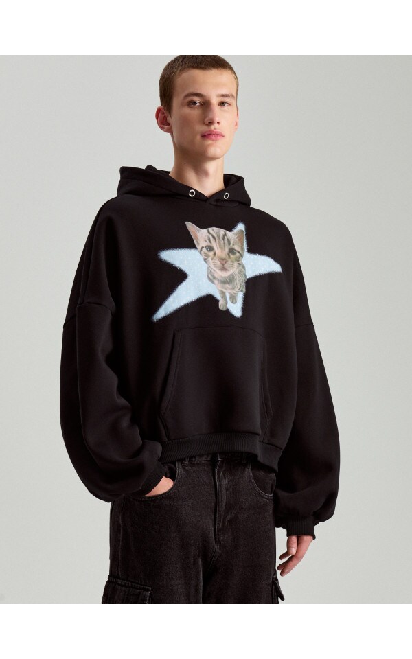 Hanorac Culoare negru - HOUSE - 726CC-99X