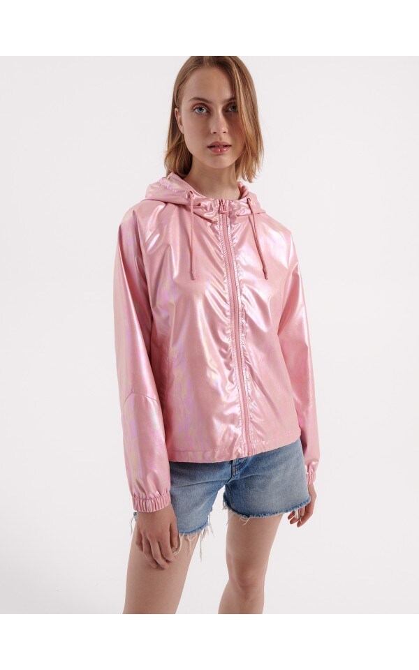 Geacă sport cu glugă Culoare roz pastel - HOUSE - 7364I-03X