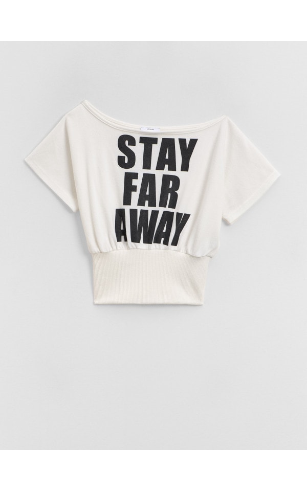 Tricou cu inscripție Culoare alb - HOUSE - 749IZ-00X