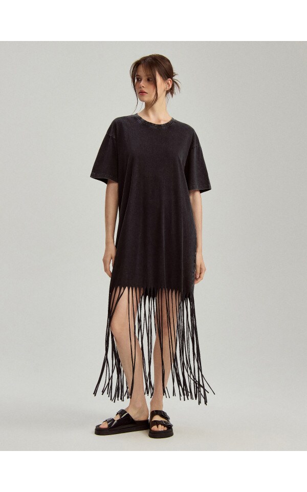 Rochie tricou Culoare gri închis - HOUSE - 804GC-90X