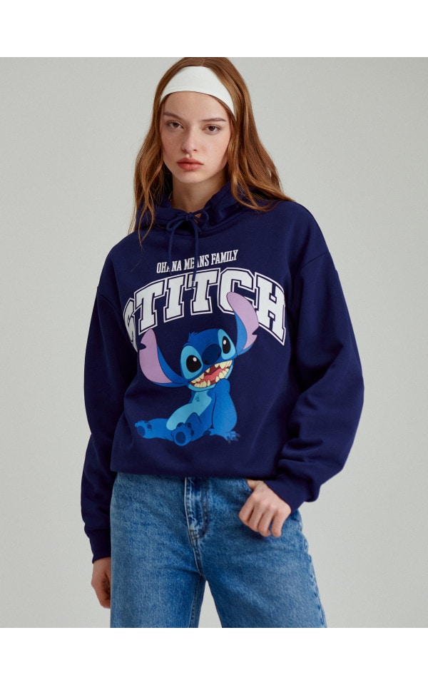 Hanorac Lilo & Stitch Culoare indigo - HOUSE - 885AD-57X