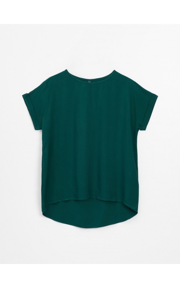 Bluză din viscoză, uni Culoare verde - HOUSE - 9973P-77X