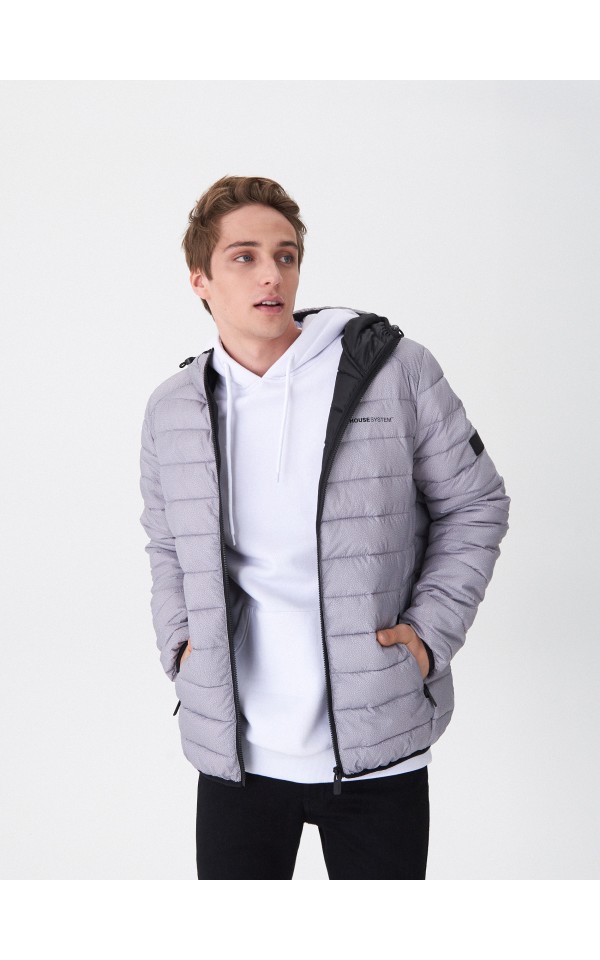 Geacă matlasată cu glugă Culoare gri - HOUSE - VX986-90M