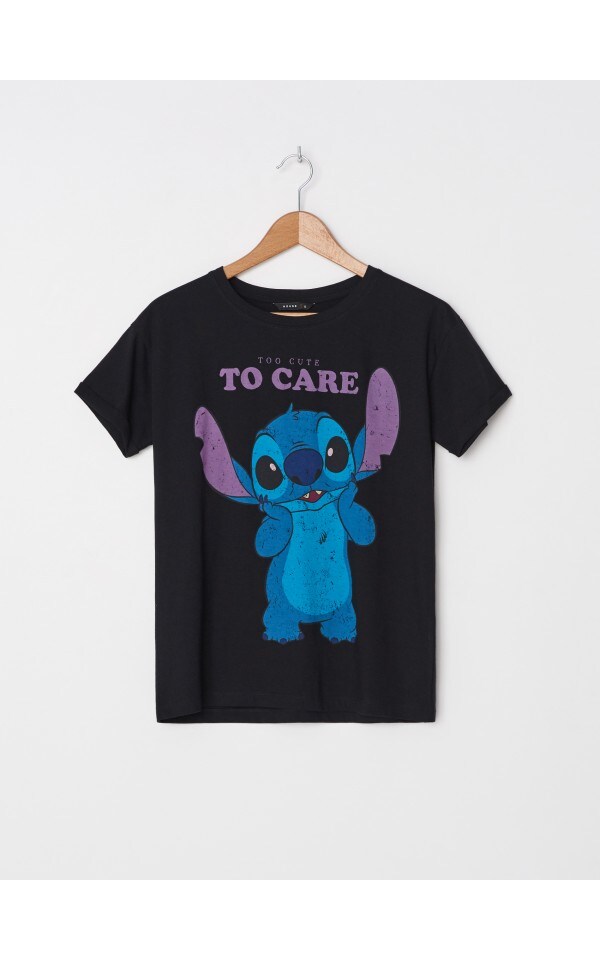 Tricou cu imprimeu Lilo & Stitch Culoare negru - HOUSE - ZI972-99X