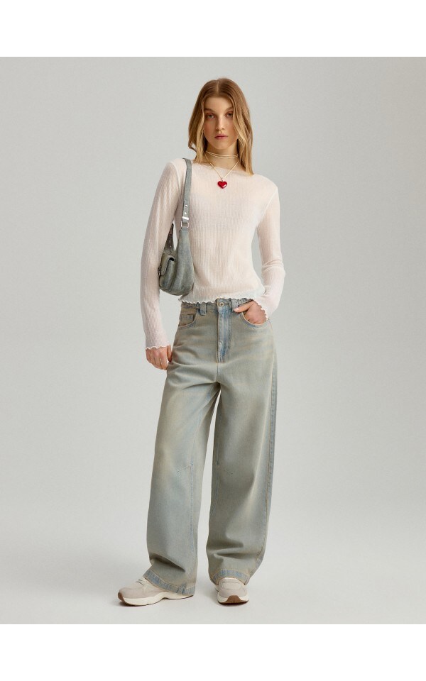 Baggy fit farmerke boja plava - HOUSE - 114AM-50J