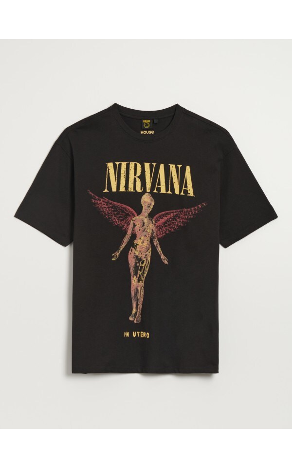 Majica Nirvana boja crno - HOUSE - 6523X-99X