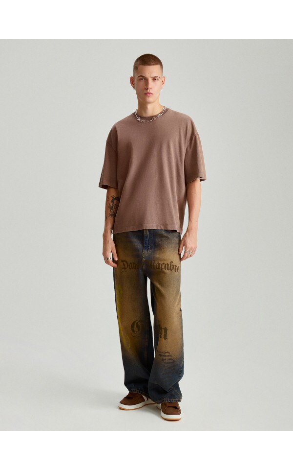 Baggy fit farmerke boja zeleno - HOUSE - 765DG-78J