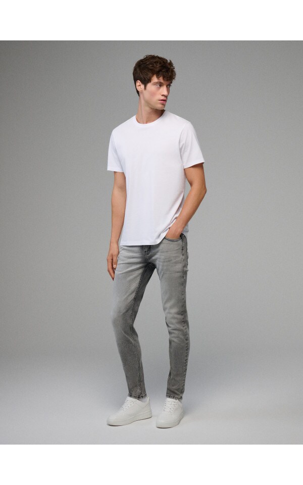 Slim fit farmerke boja sivo - HOUSE - 837GS-90J