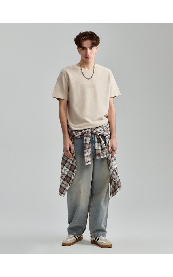 Baggy fit farmerke boja bež - HOUSE - 848BN-08J