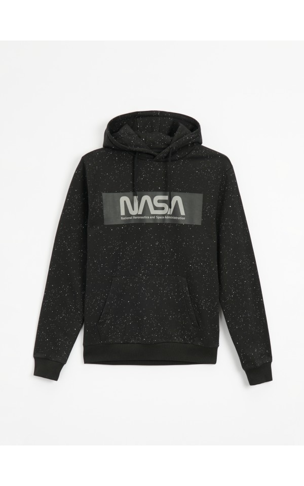 Mikina s kapucňou NASA Farba čierna - HOUSE - 5256M-99X