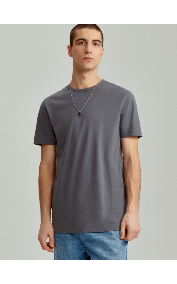 Футболка з круглою горловиною Колір темно-сірий - HOUSE - 239AA-90X