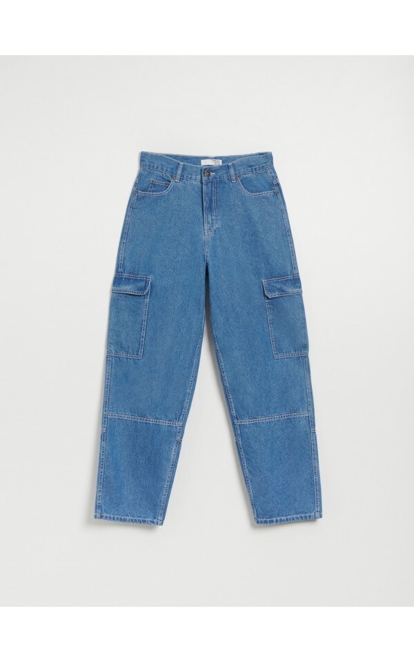 Джинси wide leg з накладними кишенями, HOUSE, 3405U-55J