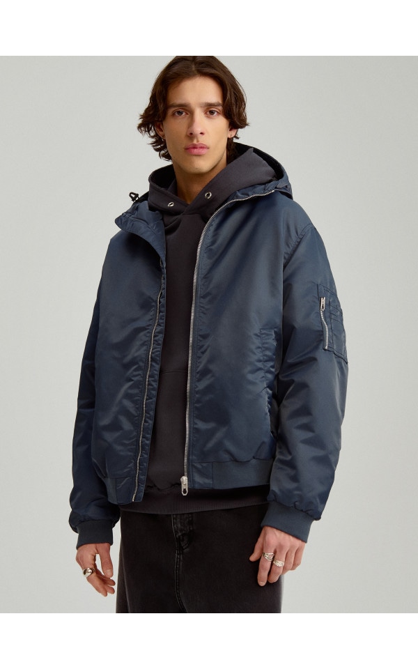 Куртка-бомбер з каптуром Колір темно-сірий - HOUSE - 927DO-90X