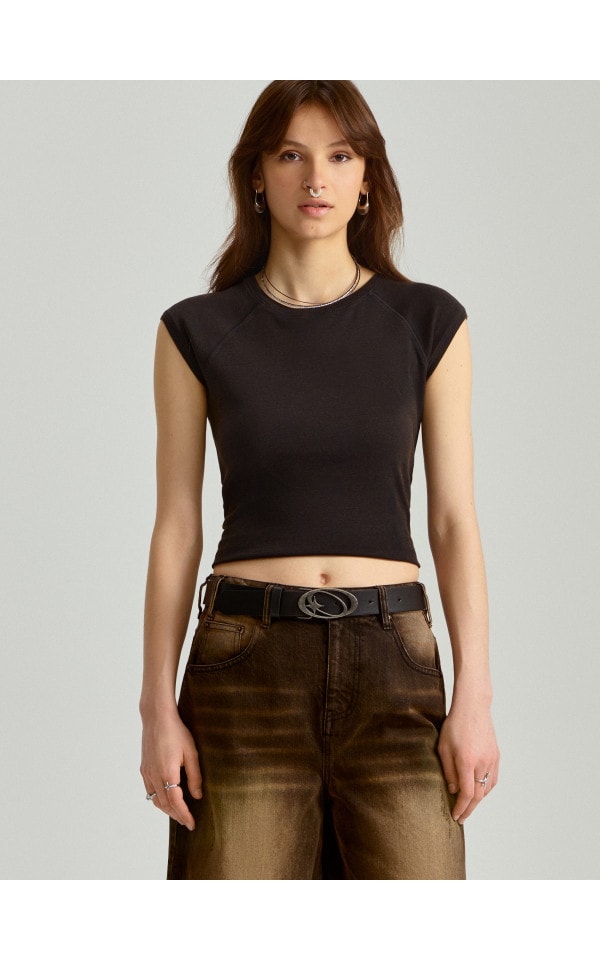 Футболка slim fit Колір темно-сірий - HOUSE - 966CF-90X