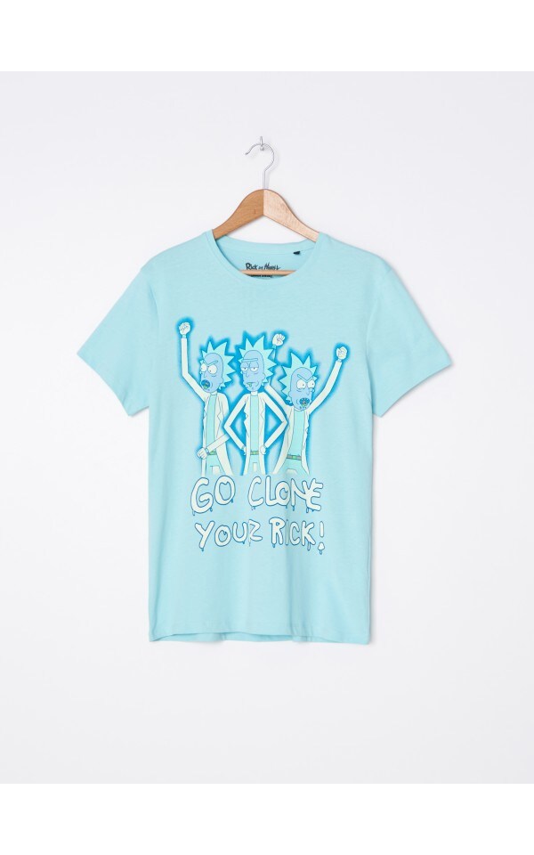 Футболка з принтом Rick and Morty Колір light blue - HOUSE - ZZ421-50X